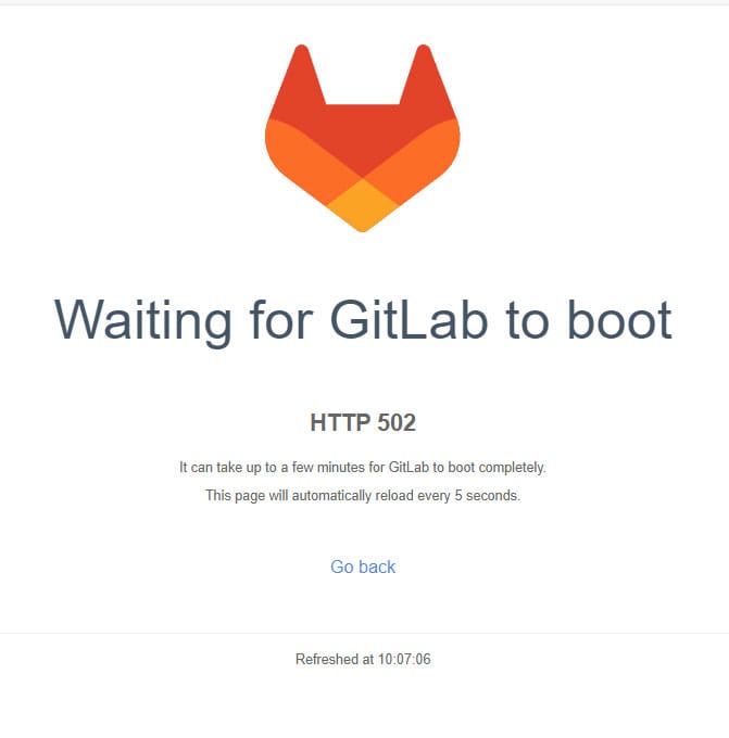 GitLabにアクセスしようとすると502のエラーが表示されてアクセスできない | 文系の麺ジニア