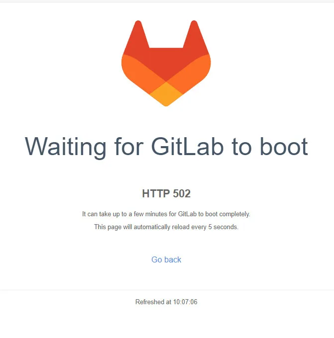 GitLabにアクセスしようとすると502のエラーが表示されてアクセスできない | 文系の麺ジニア